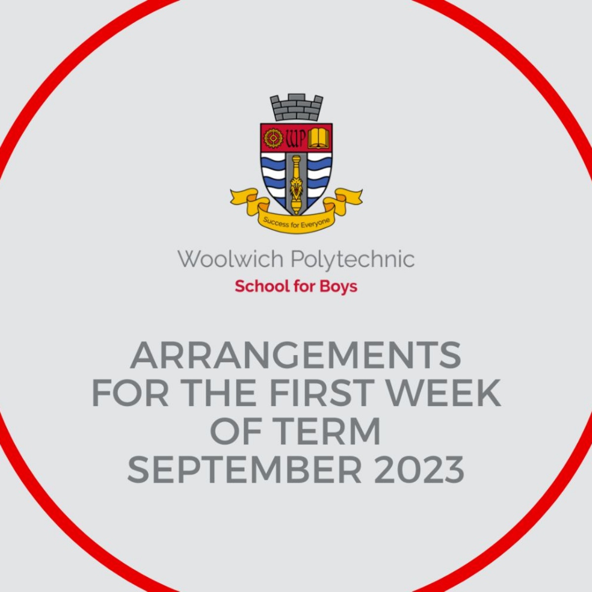 Woolwich Polytechnic School for Boys - Arrangements for the first week ...